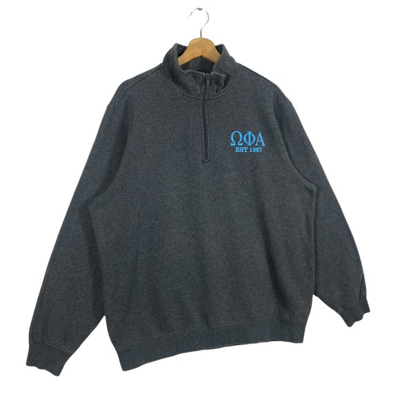Vintage Omega Phi Alpha Half Zip Sweatshirt XL Size G… - Gem