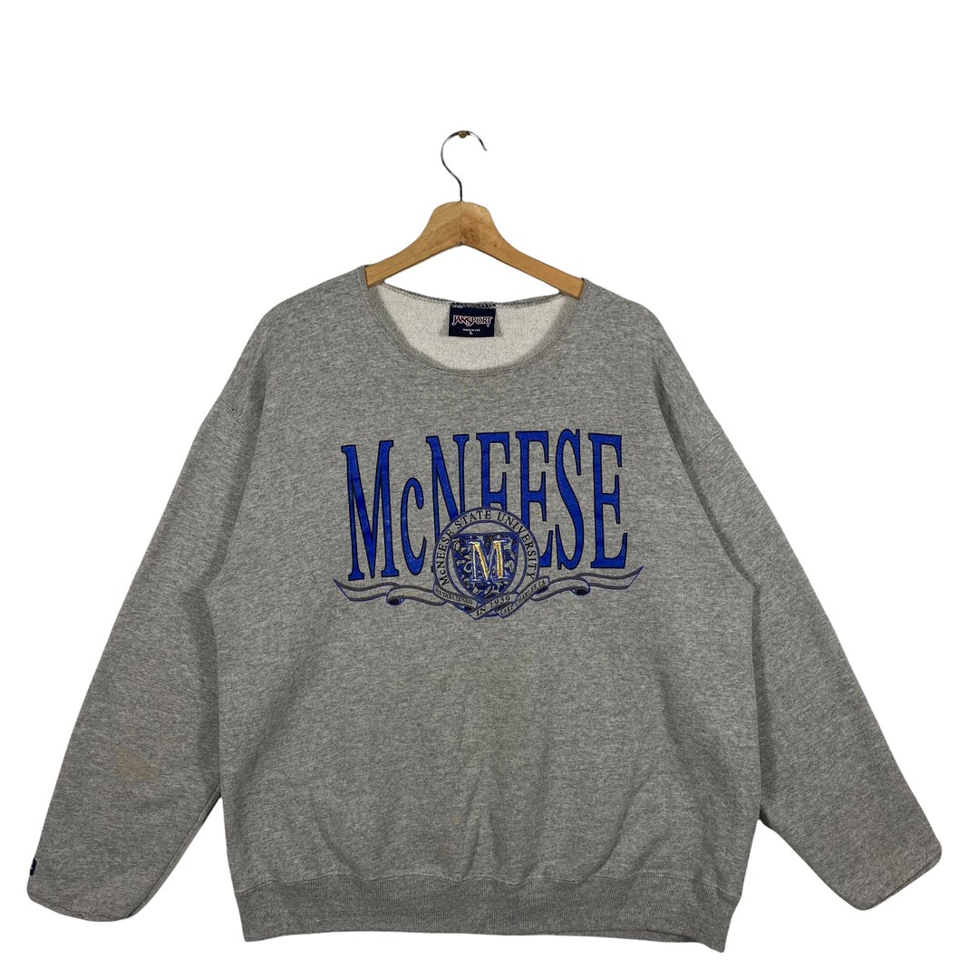 Vintage 90s Mcneese State University Sweatshirt L Size Grey Colour - Etsy