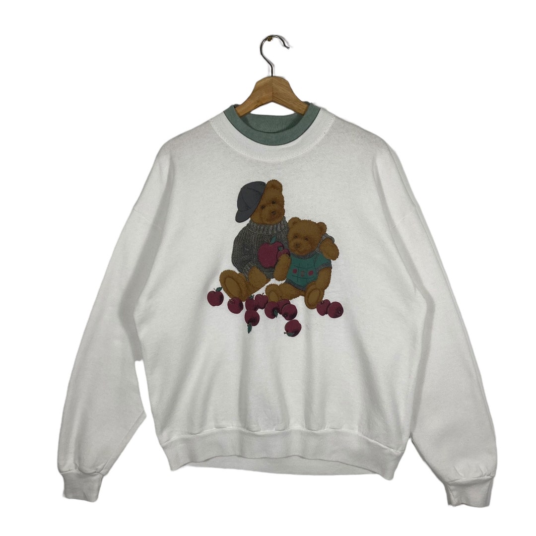 Vintage Gopher Sport Bear Sweatshirt L Size White Colour - Etsy