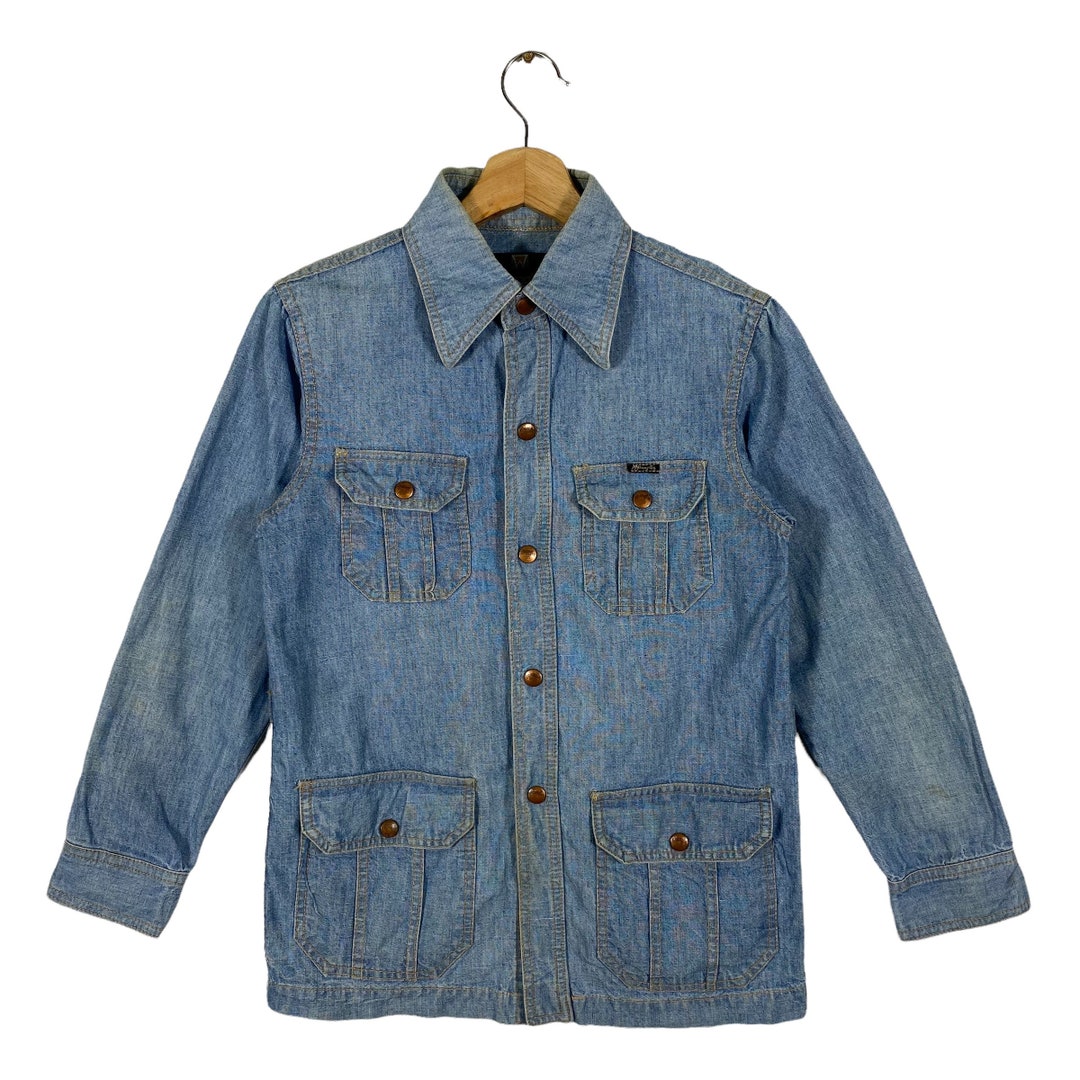 Vintage 90s Wrangler Denim Chore Jacket S Size - Etsy
