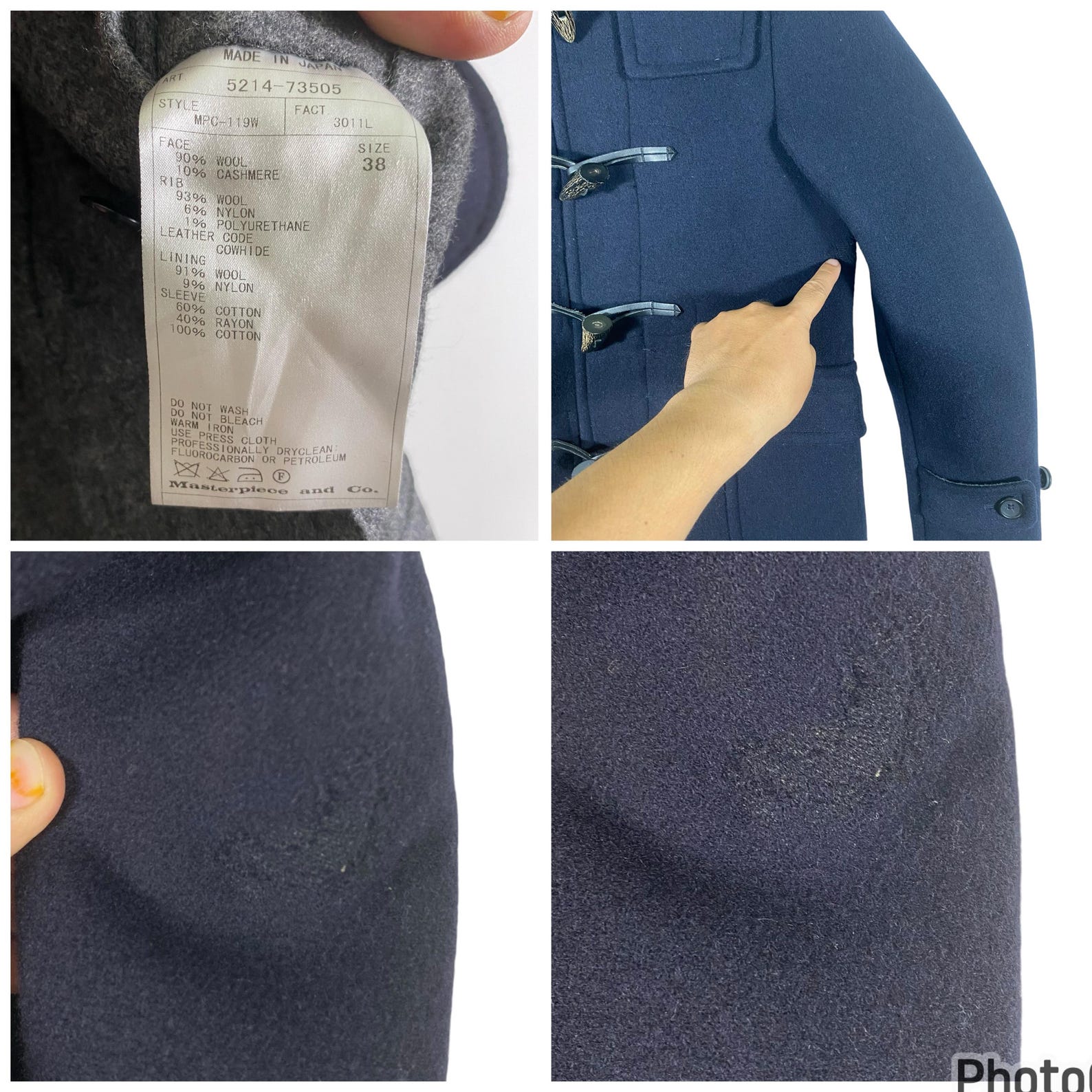 Vintage Masterpiece Japanese Brand Duffer Coat Toggle Button/zipper ...