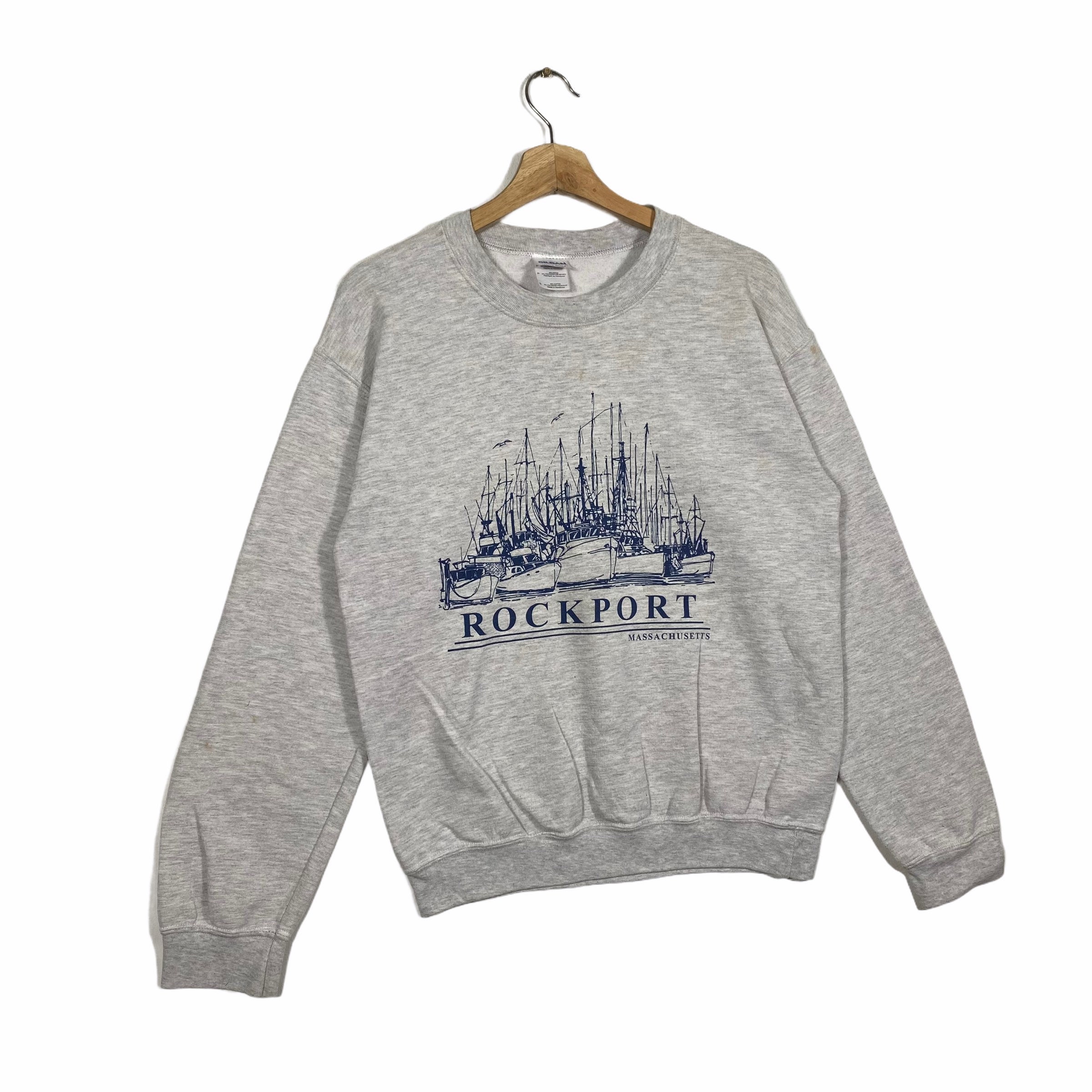 Vintage Rockport Massachusetts Sweatshirt S Size Grey Colour - Etsy