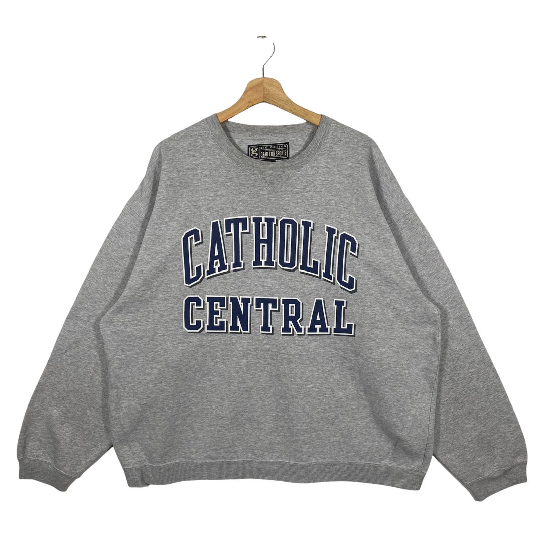 Vintage Catholic Central Sweatshirt XL Size Grey Colour - Etsy
