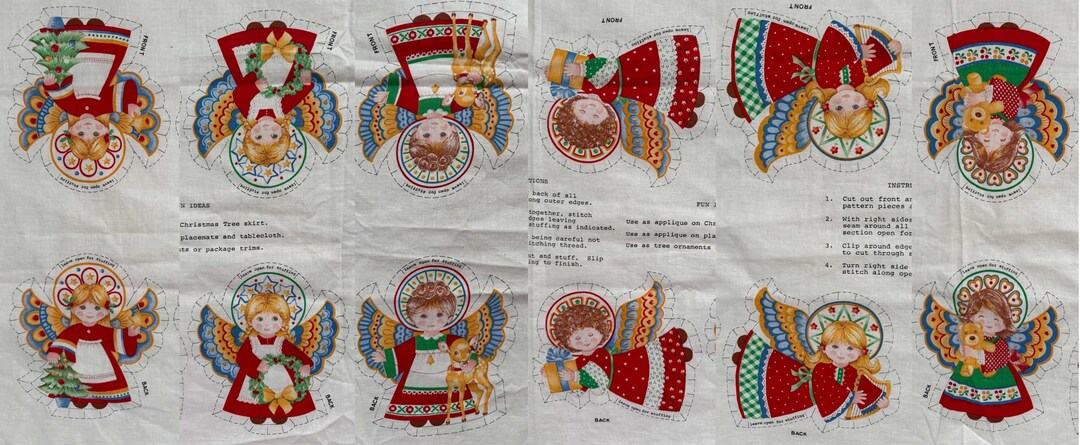 Christmas Angel Fabric Panel by Cranston Print Works Co Sewing Panel ...