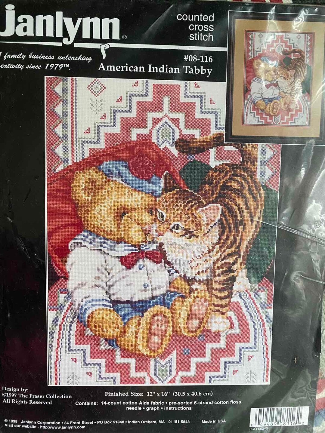 American Indian Tabby, Design by the Fraser Collection, Janlynn 08-116 ...