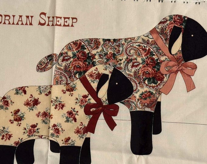 Victorian Sheep Stuffed Toy Pillow Paisley Lamb Fabric Panel VIP Print ...