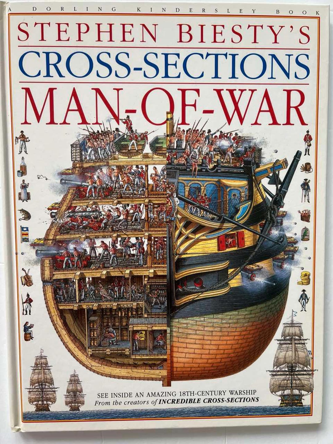 Stephen Biesty's Cross-sections: Man-of-war, Hardcover Book, Nautical ...