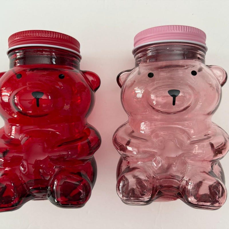 Glass Bear Jar - Etsy