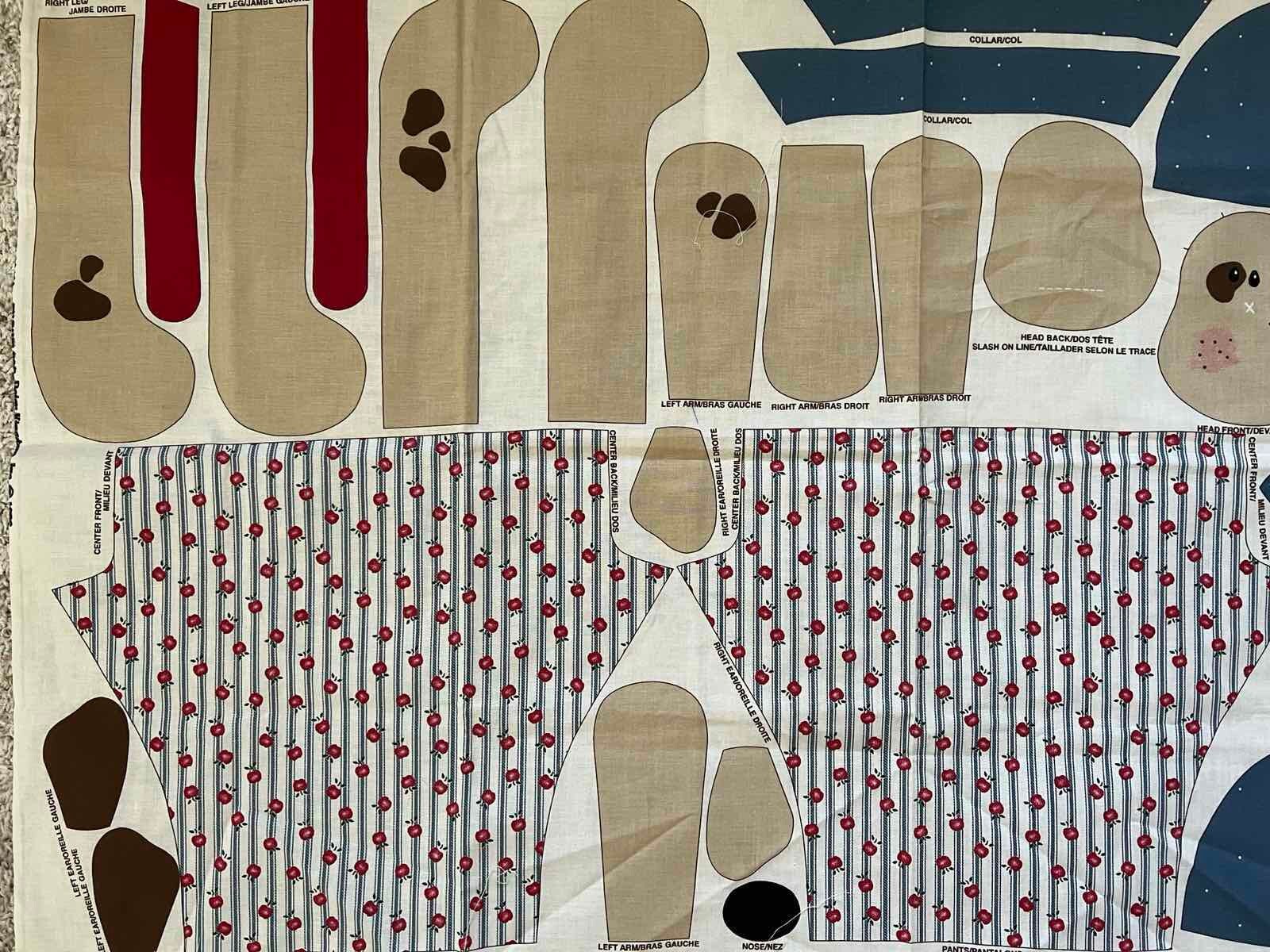 Charlie Chicken or Dan E Dog Vintage Daisy Kingdoms Fabric Panel ...