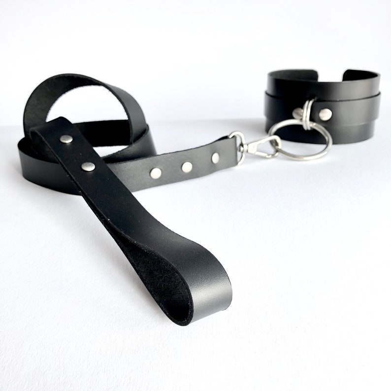 Men's Leather Collar and Leash Set Submissive Bdsm-gear - Etsy UK