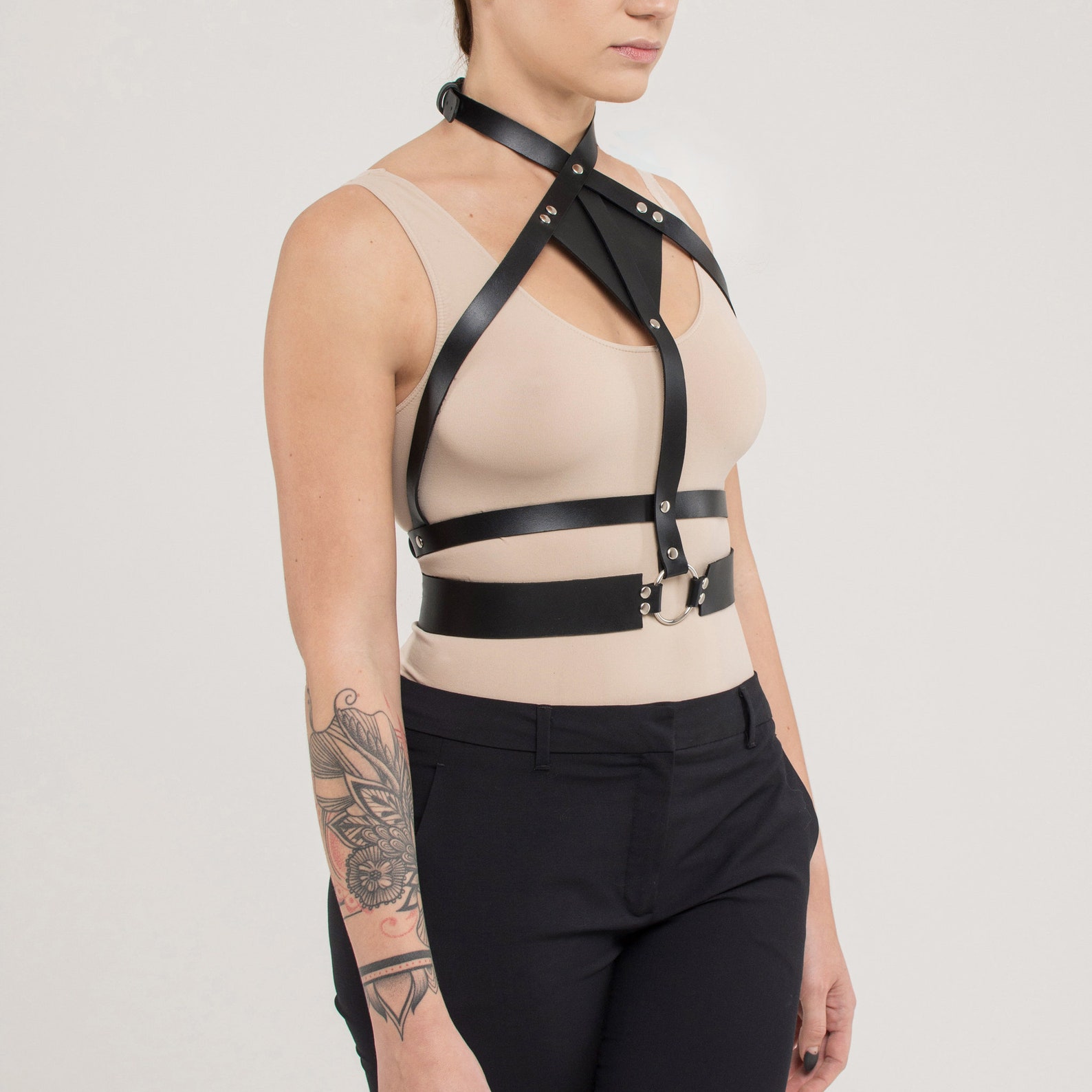 Leather Harness For Women Plus Size Harness Fashion Harness Etsy