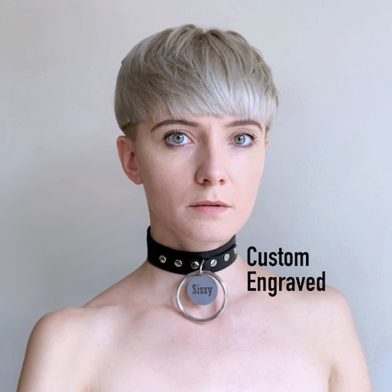 Custom Bdsm Collar Sissy Collar For Submissive Personalized Etsy