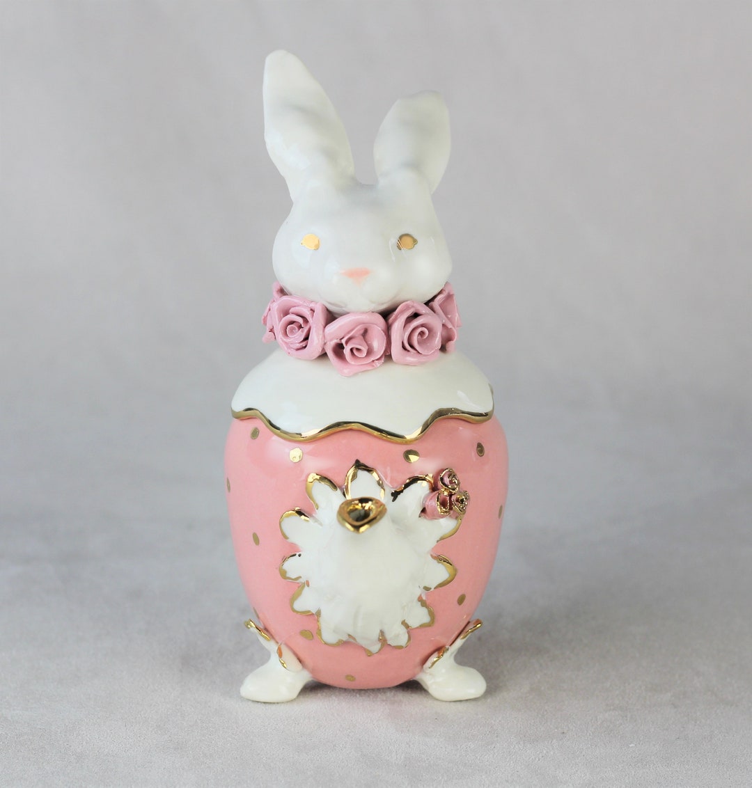 Milk Jug in Porcelain, Rose "white Rabbit". Modeled and Painted ...