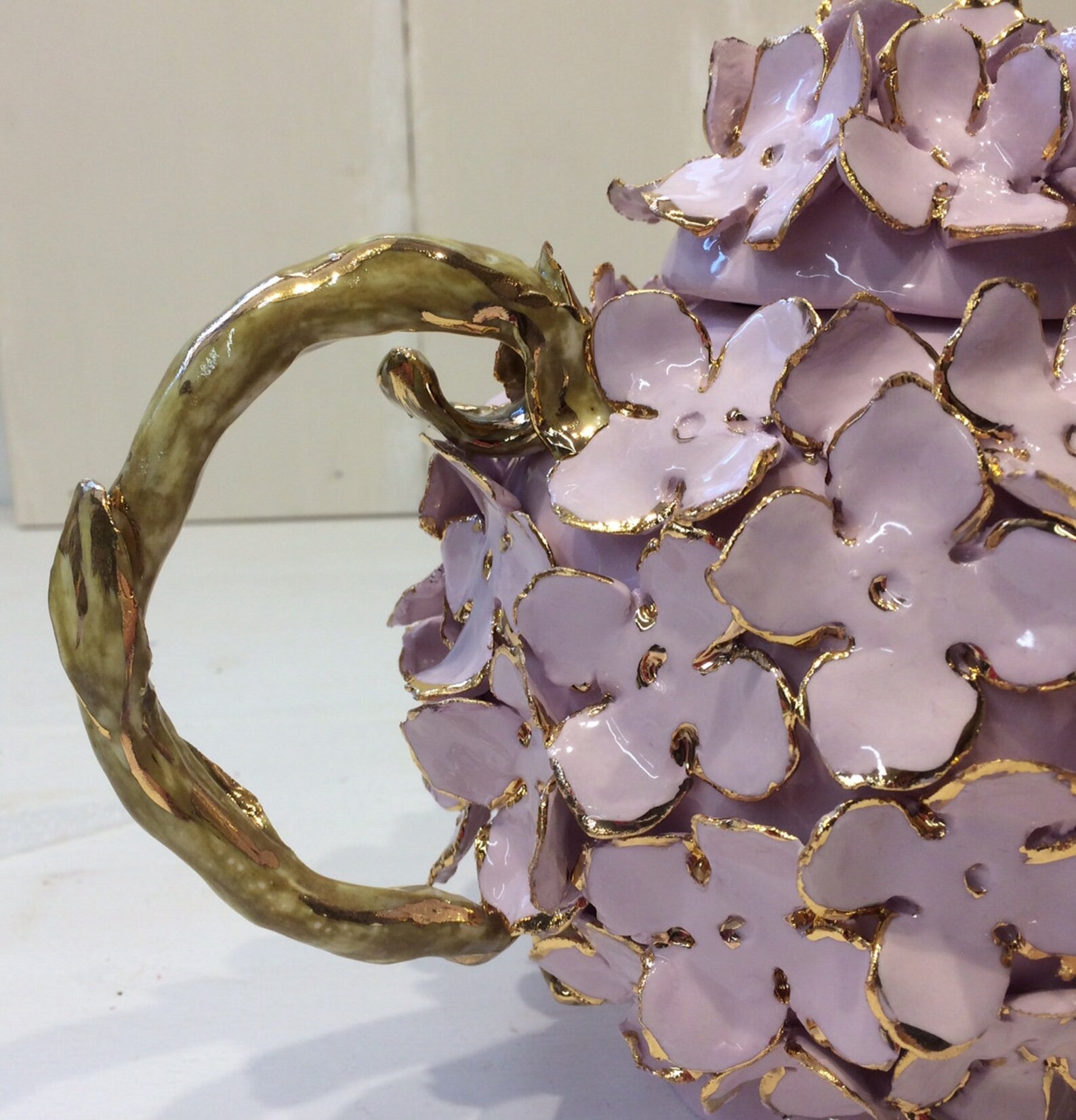 Porcelain Teapot Inspired by the Hydrangea Flower. Modeled and ...