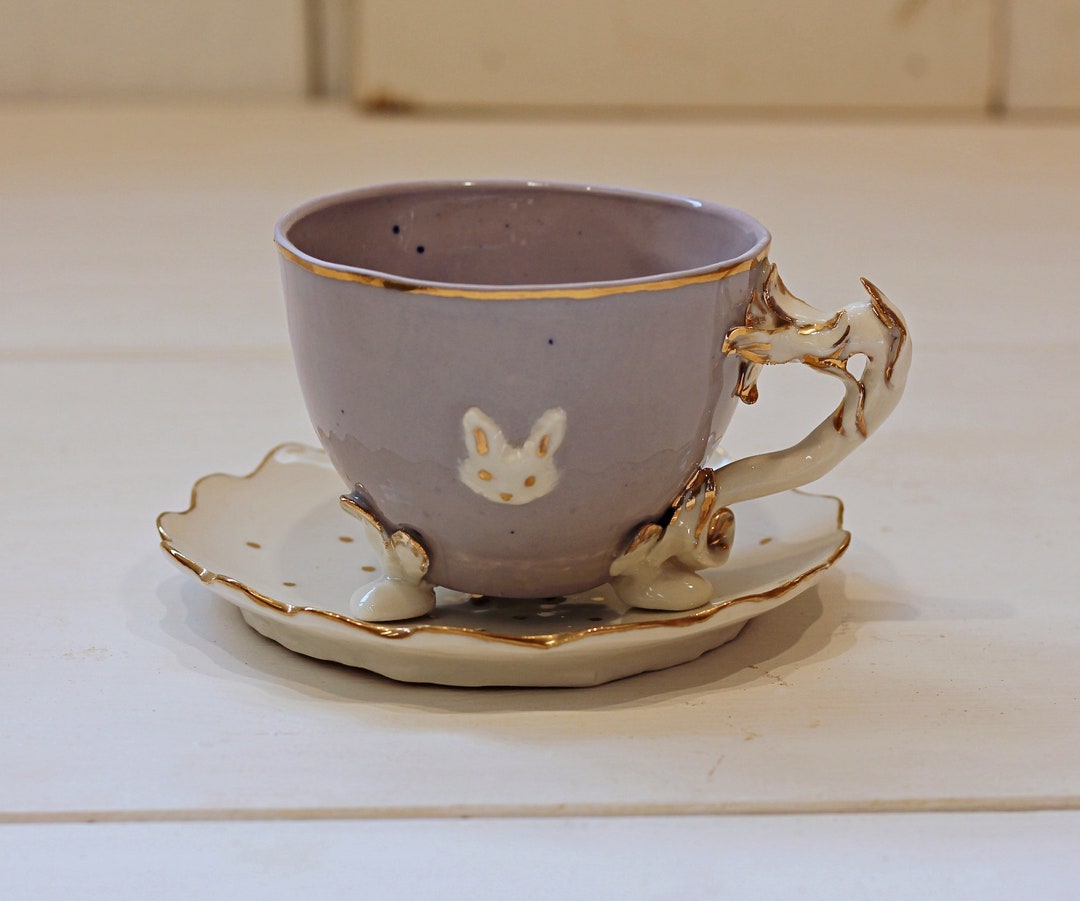 Porcelain Tea Cups, Called "alice Lilla". Entirely Modeled and ...