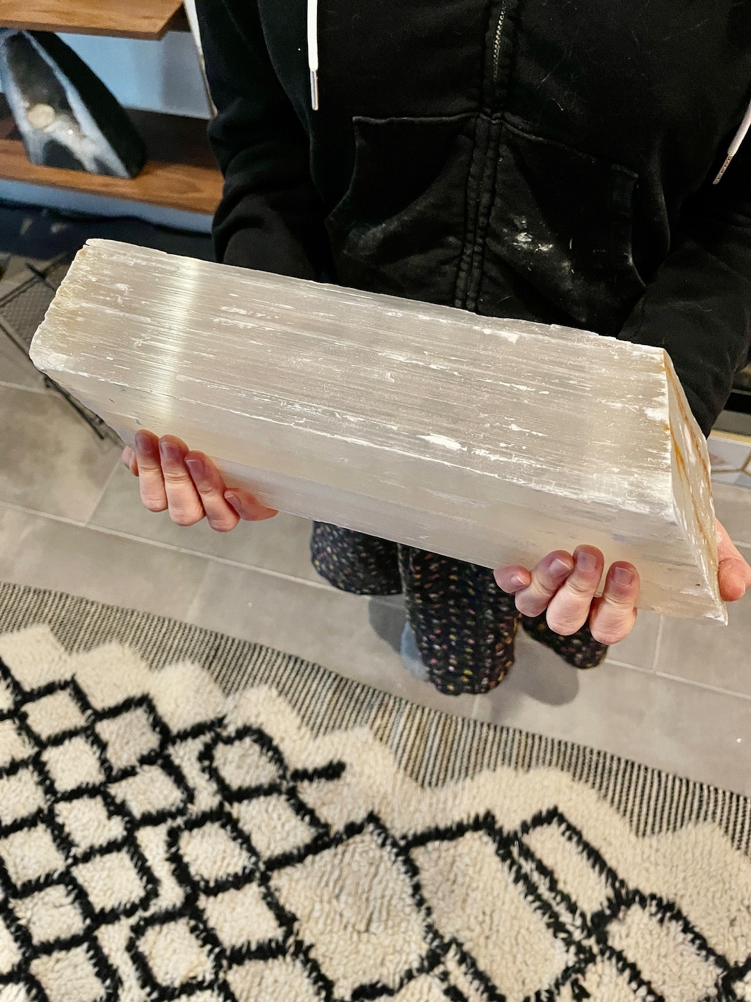 Rare Size Raw Cut Extra Large Selenite Crystal Fireplace Log-one Each ...