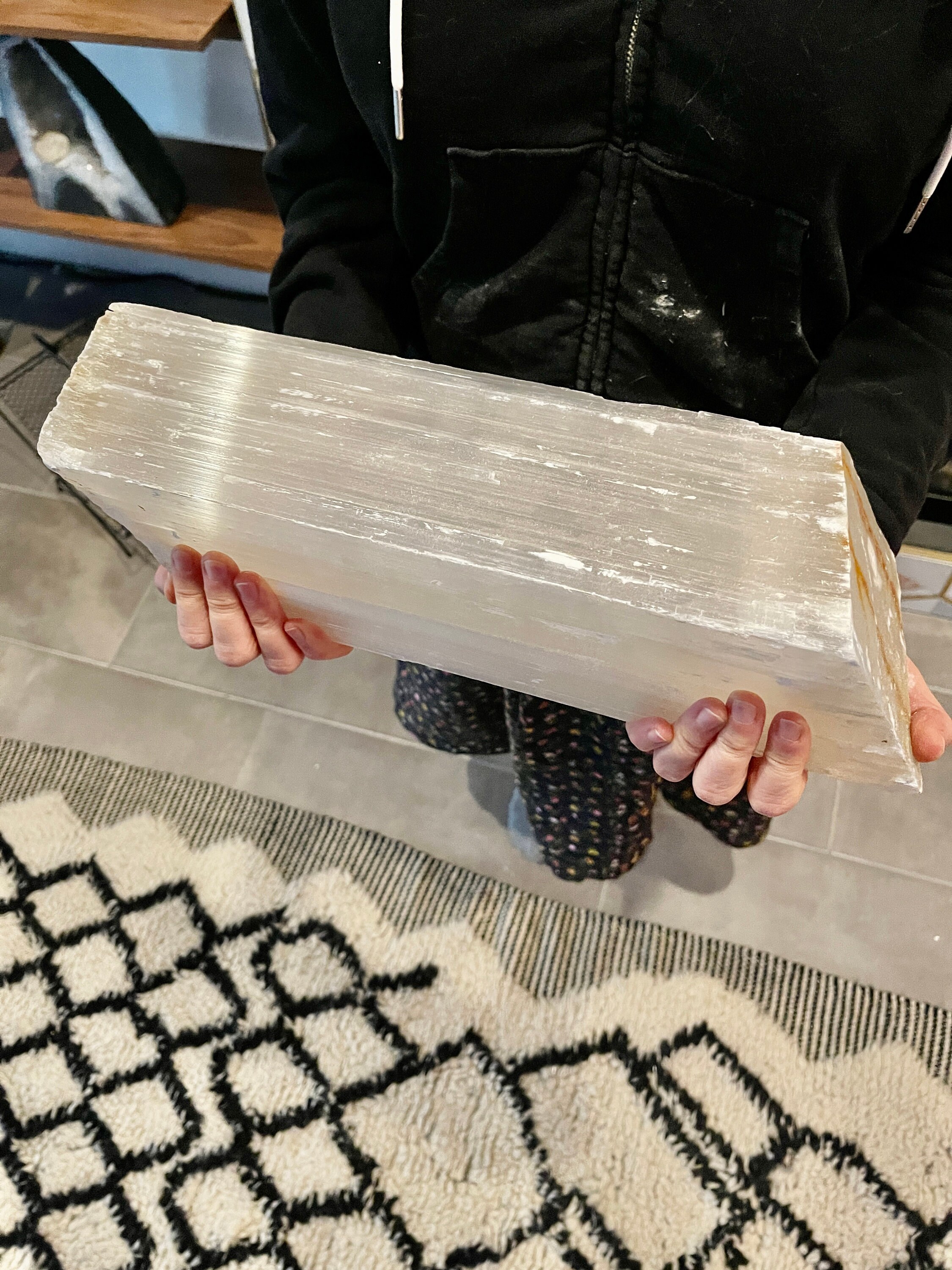 Rare Size Raw Cut Extra Large Selenite Crystal Fireplace Log-one Each ...