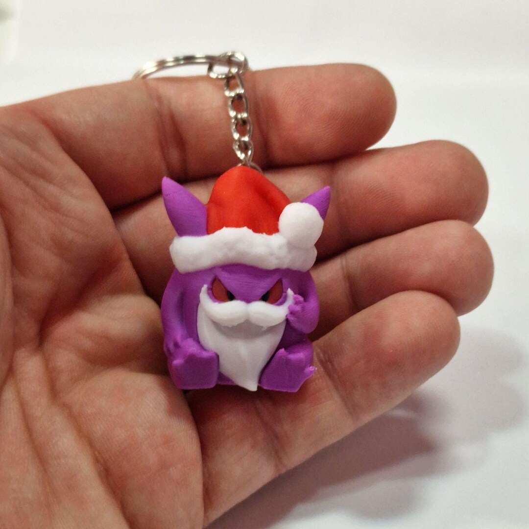 Gengar Pokémon 3D Printed Keychain, PLA Christmas Nerd Geek Friendship ...