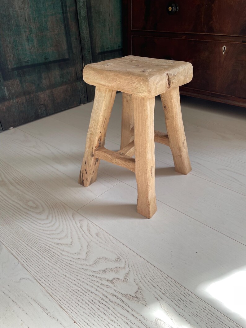 Rustic Wooden Milking Stool for Bathroom Side Table or Plant Stand - Etsy