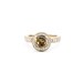 Round Engagement Ring 14K Yellow Gold Empty Gemstone With Diamonds ...