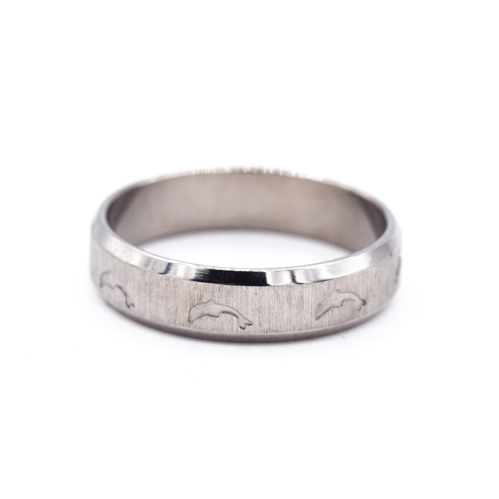 Stainless Steel Band W Eight Dolphins Nice Gift for Him Birthday ...