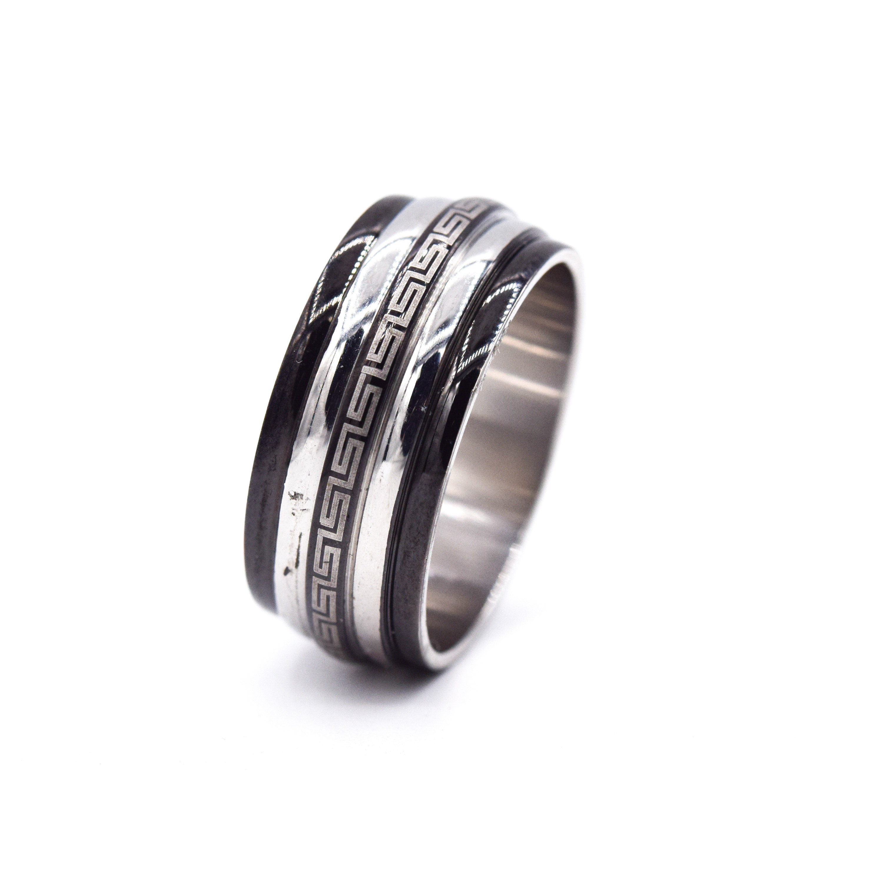 Stainless Steel Band With Nice Unique Design and Black Lines - Etsy