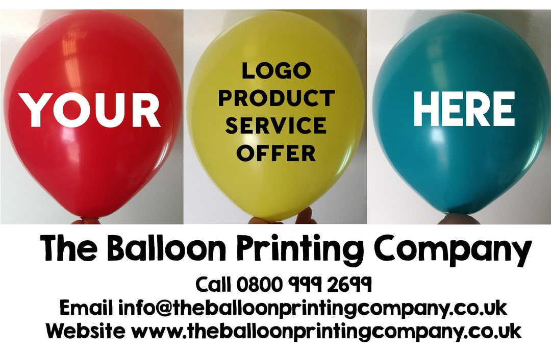 Printed Balloons, Personalised Balloon Design. Perfect Decoration for ...