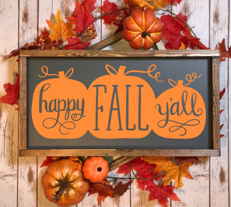 Happy Fall Y'all Wooden Sign - Etsy