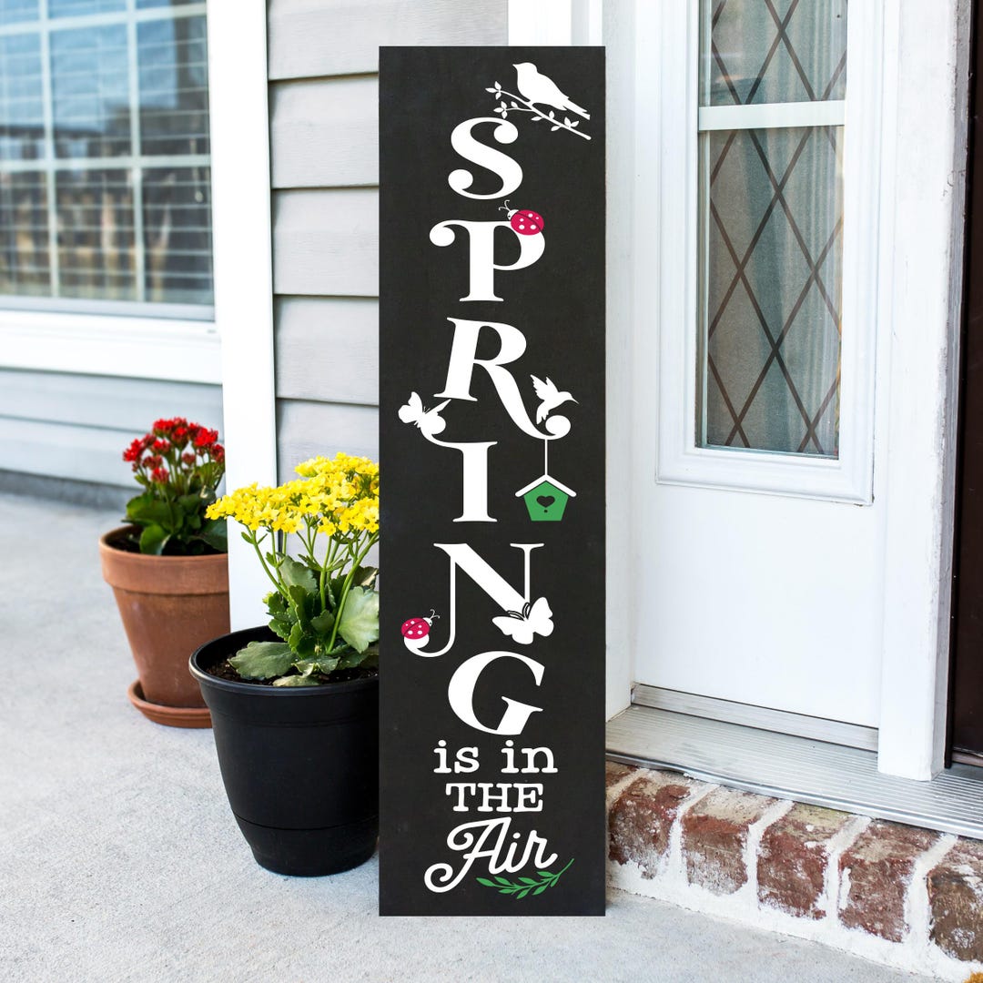 Spring is in the Air Porch Sign ~ Wooden Sign, Porch Sign, Outdoor Sign ...