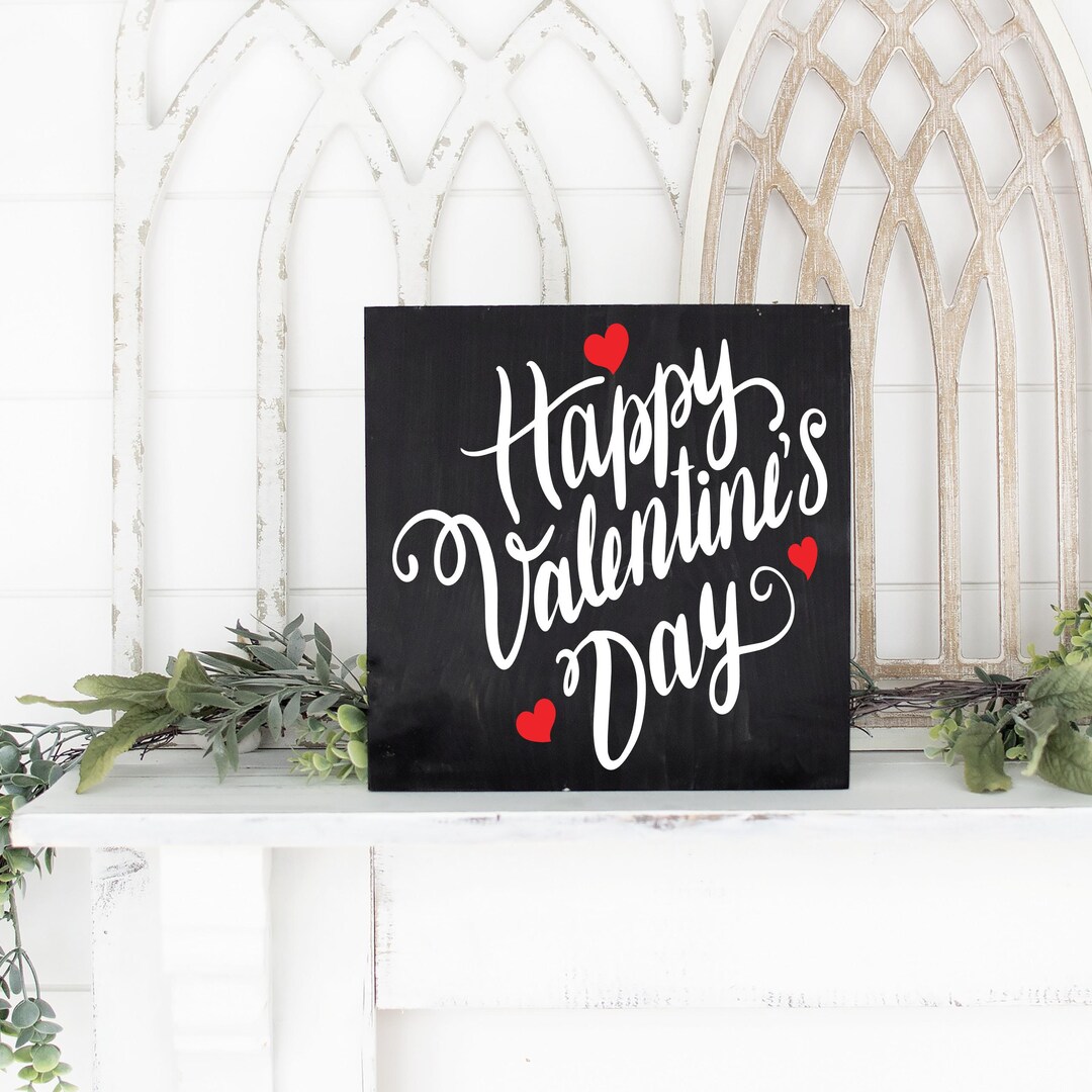 Happy Valentine's Day ~ Wooden Sign, Entryway Sign, Custom Sign ...