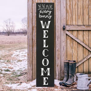 Every Bunny Welcome ~ Wooden Sign, Porch Sign, Outdoor Sign, Custom ...