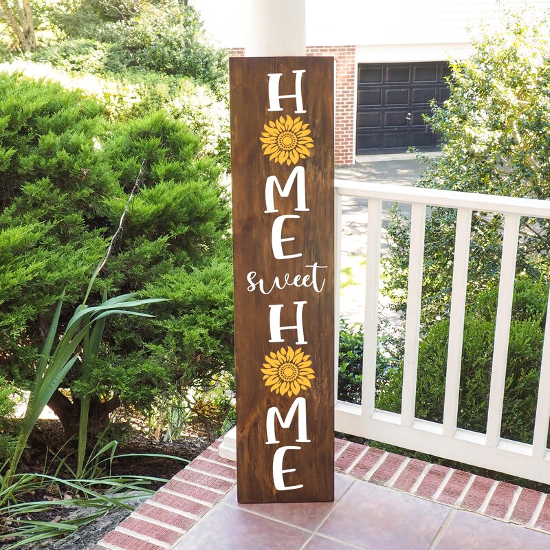 Sunflower Porch Sign - Etsy