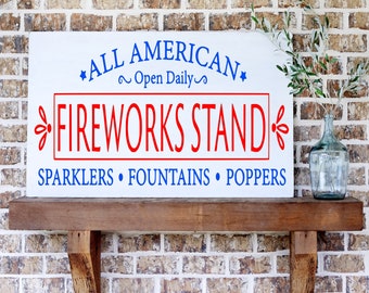 Firework Stand Sign - Etsy