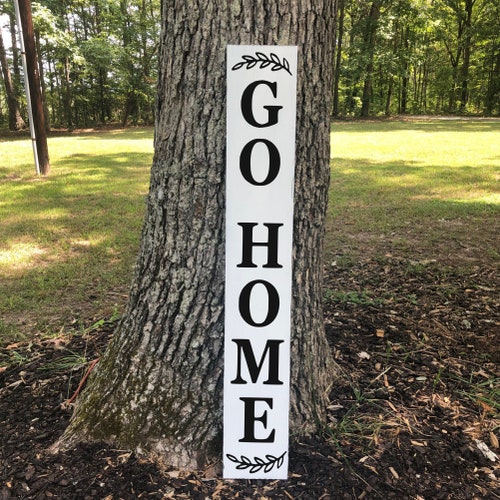 Go Away Porch Sign Vertical Wood Unwelcome Sign Entryway Sign - Etsy
