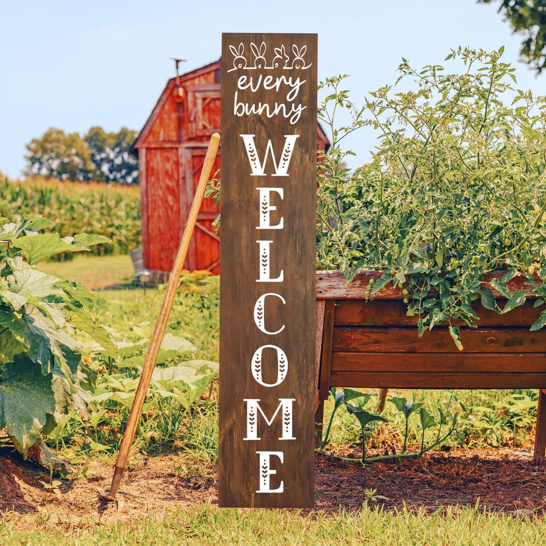 Every Bunny Welcome ~ Wooden Sign, Porch Sign, Outdoor Sign, Custom ...
