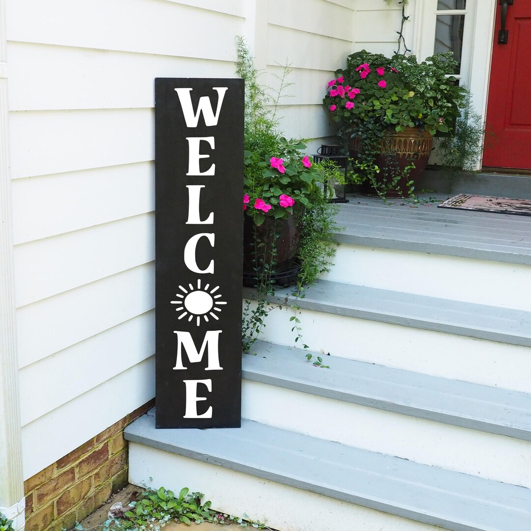 Welcome Sunshine, Summer Porch Sign ~ Wooden Porch Sign, Custom Porch ...