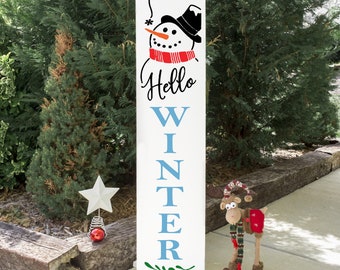 Snowman Porch Sign | Etsy