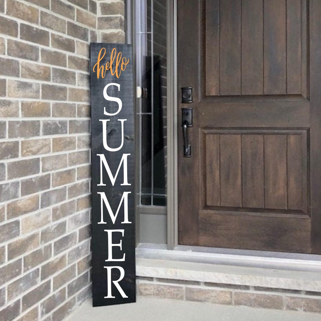 Hello Summer ~ Wooden Sign, Porch Sign, Outdoor Sign, Custom Porch Sign ...