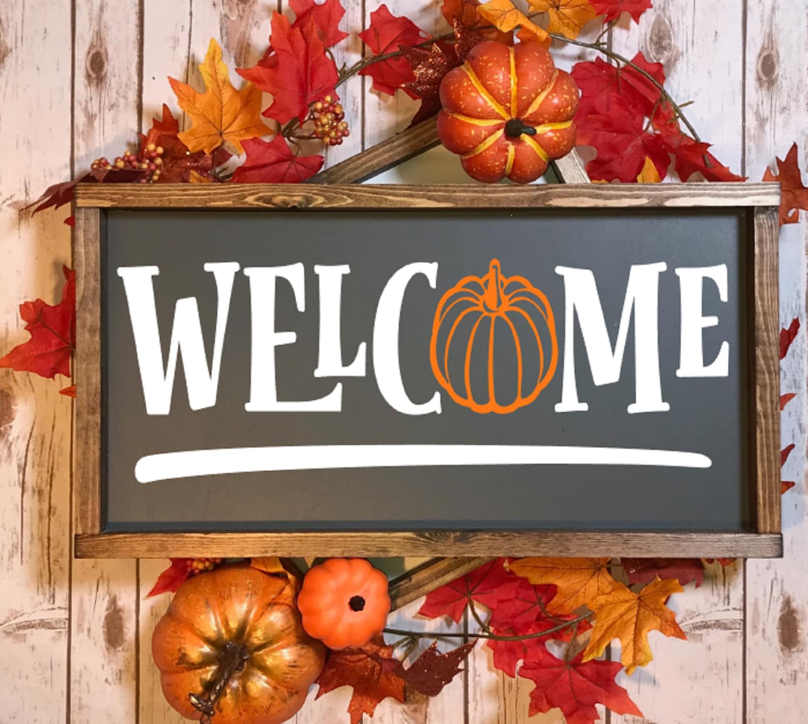Welcome Fall Wooden Sign - Etsy