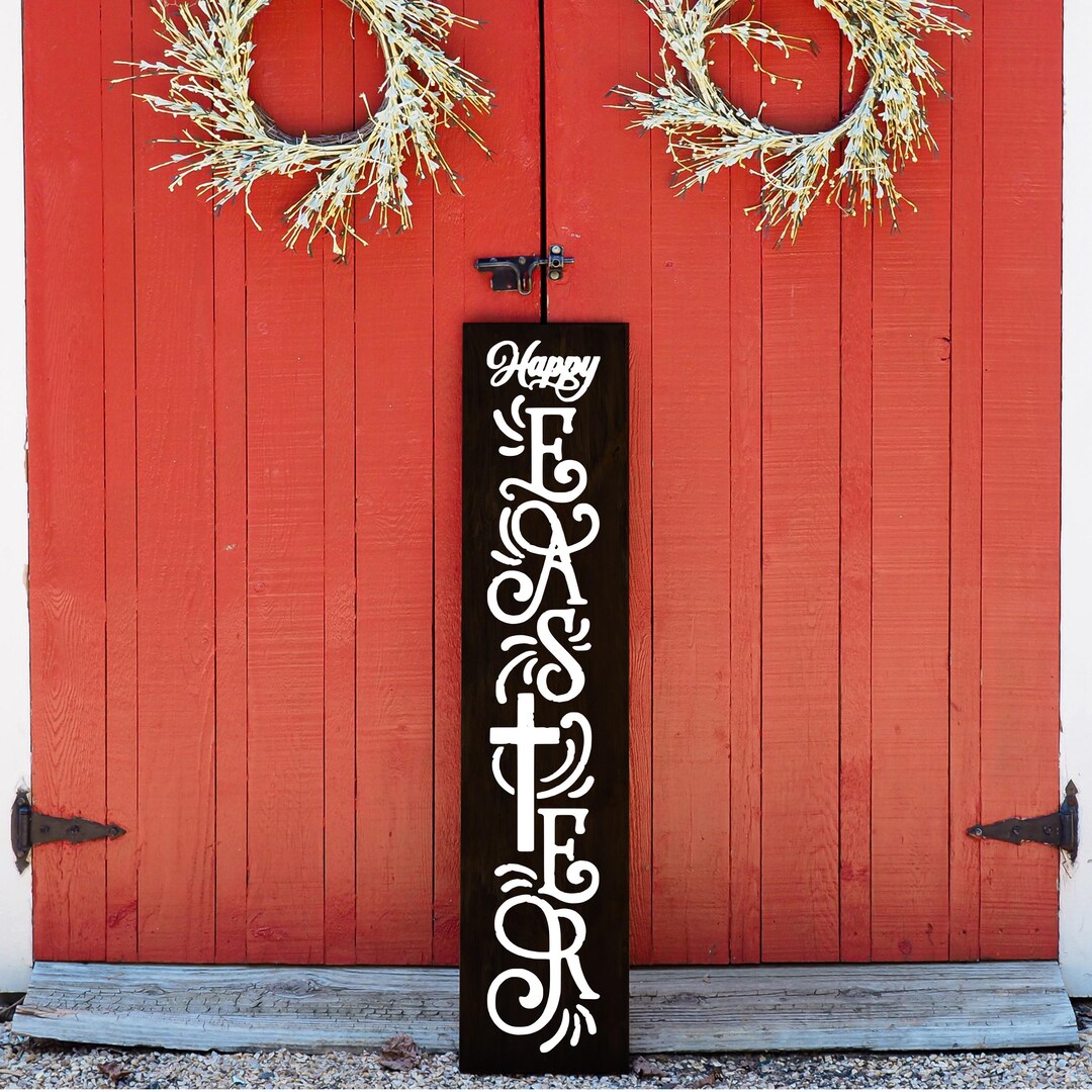 Happy Easter Porch Sign ~ Wooden Sign, Outdoor Sign, Custom Porch Sign ...