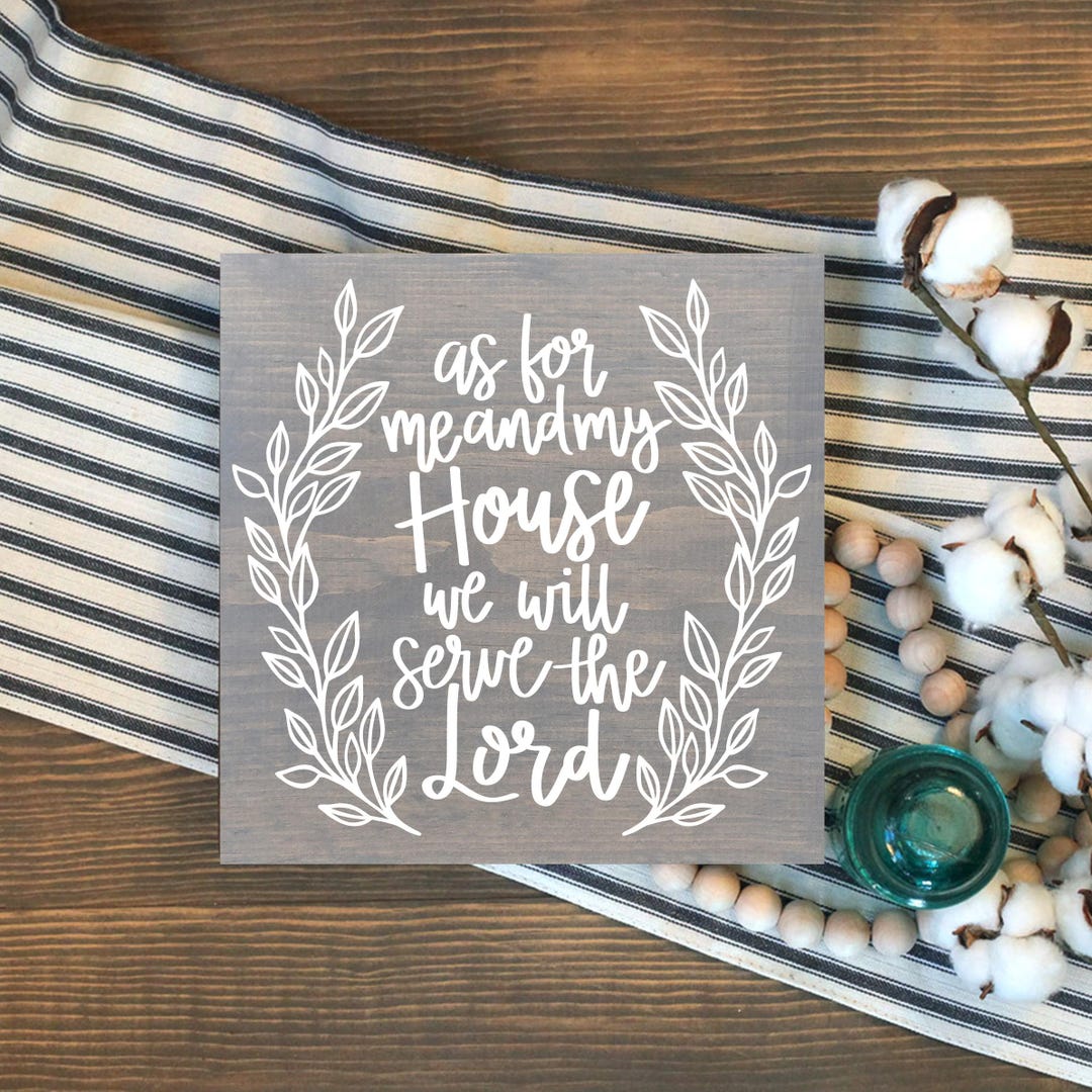 As for Me and My House ~ Wooden Sign, Outdoor Sign, Custom Porch Sign ...