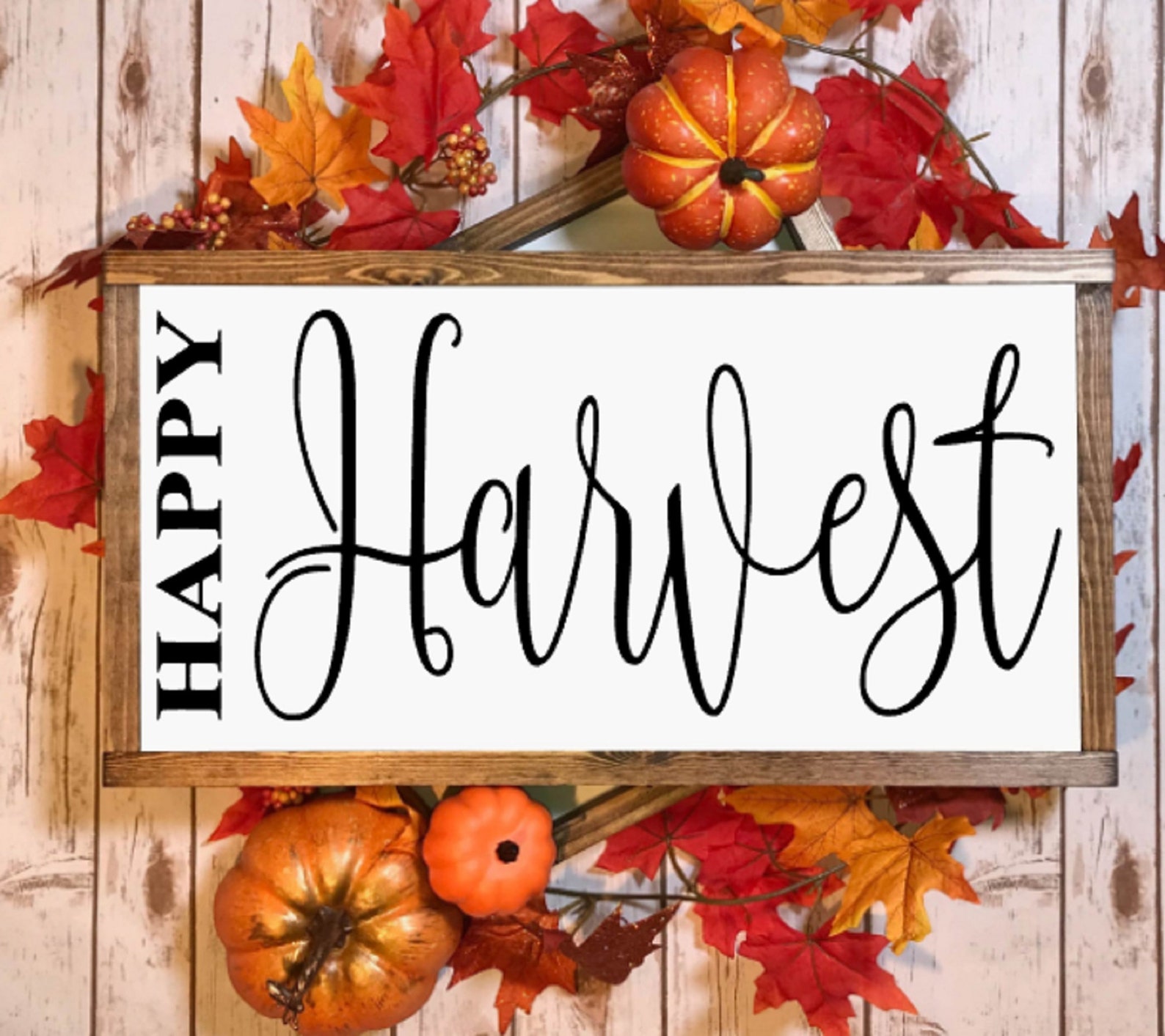 Happy Harvest Wooden Sign | Etsy