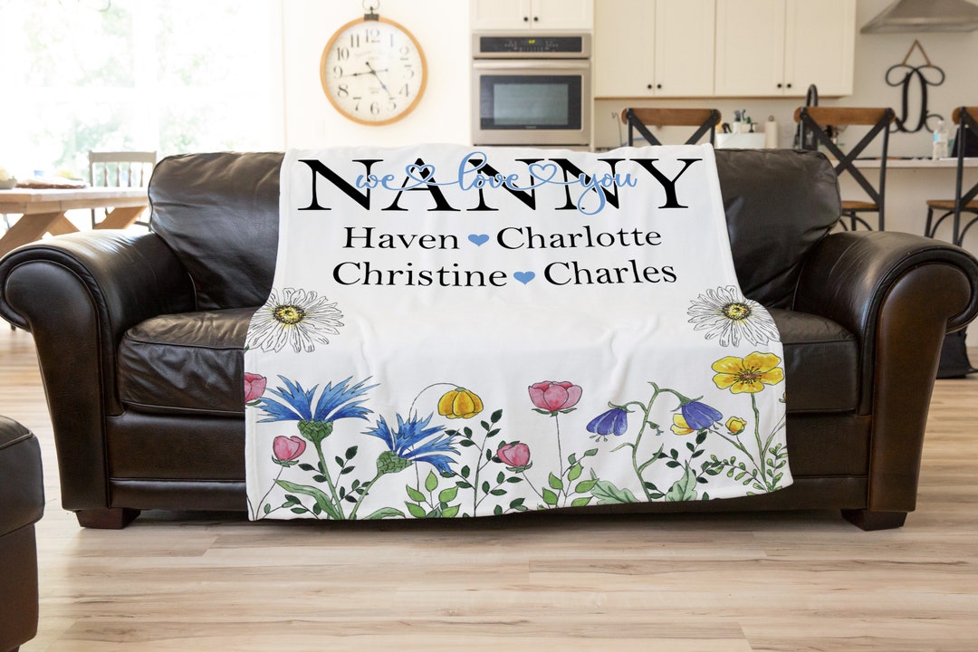 Nanny We Love You Mothers Day Blanket Mothers Day Gift - Etsy