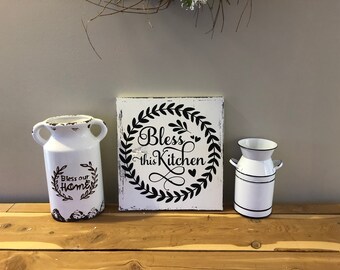 Bless This Kitchen Sign - Etsy