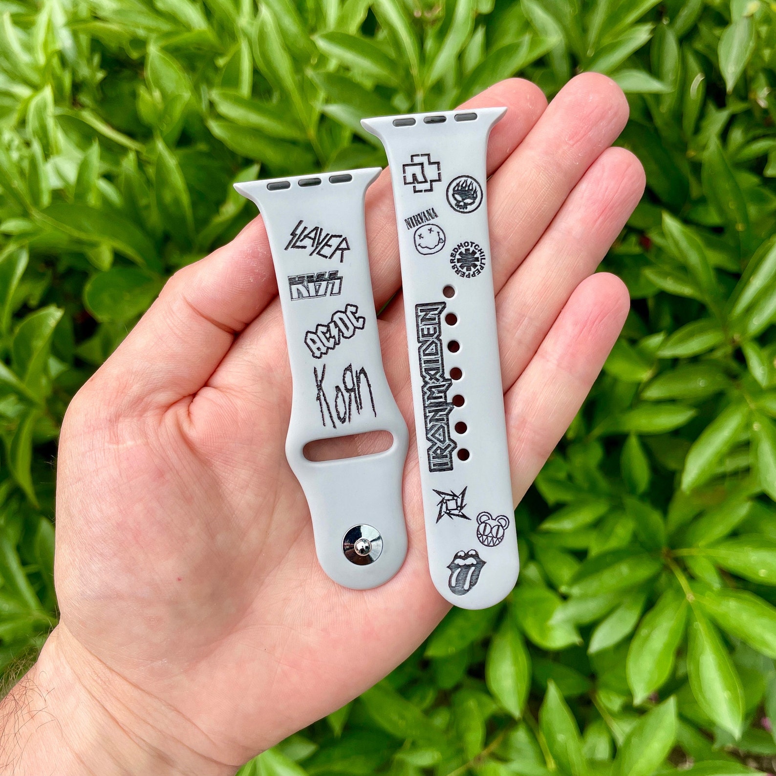 Rock Metal Band Heavy Metal Laser Engraved Apple Watch Band Strap ...