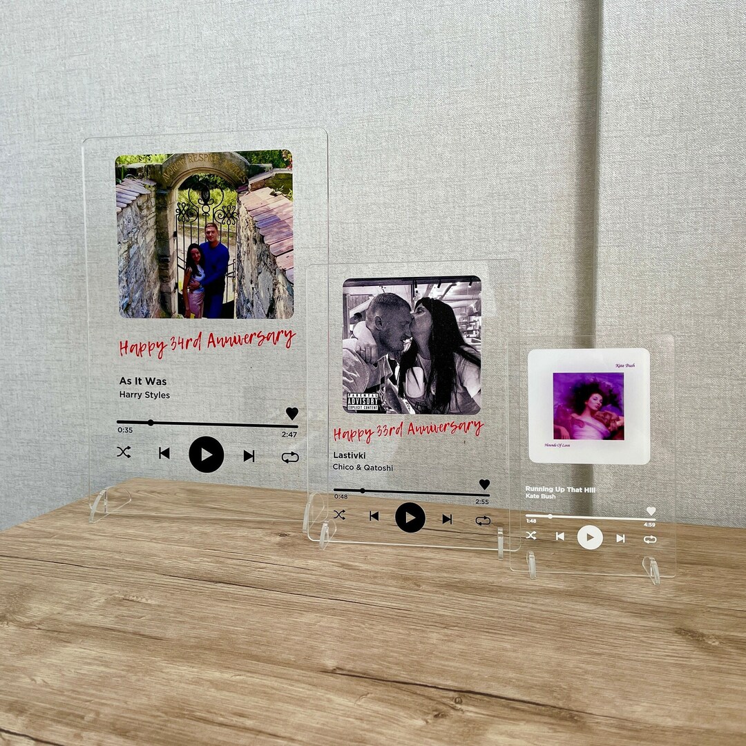 Apple Music Plaque Custom Acrylic Plaque Music Photo Frame - Etsy