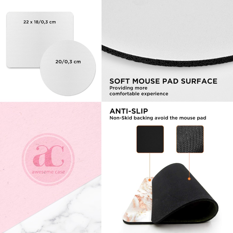 Mouse Pad Brain Home Office Decor Mouse Round Pad Gift for - Etsy