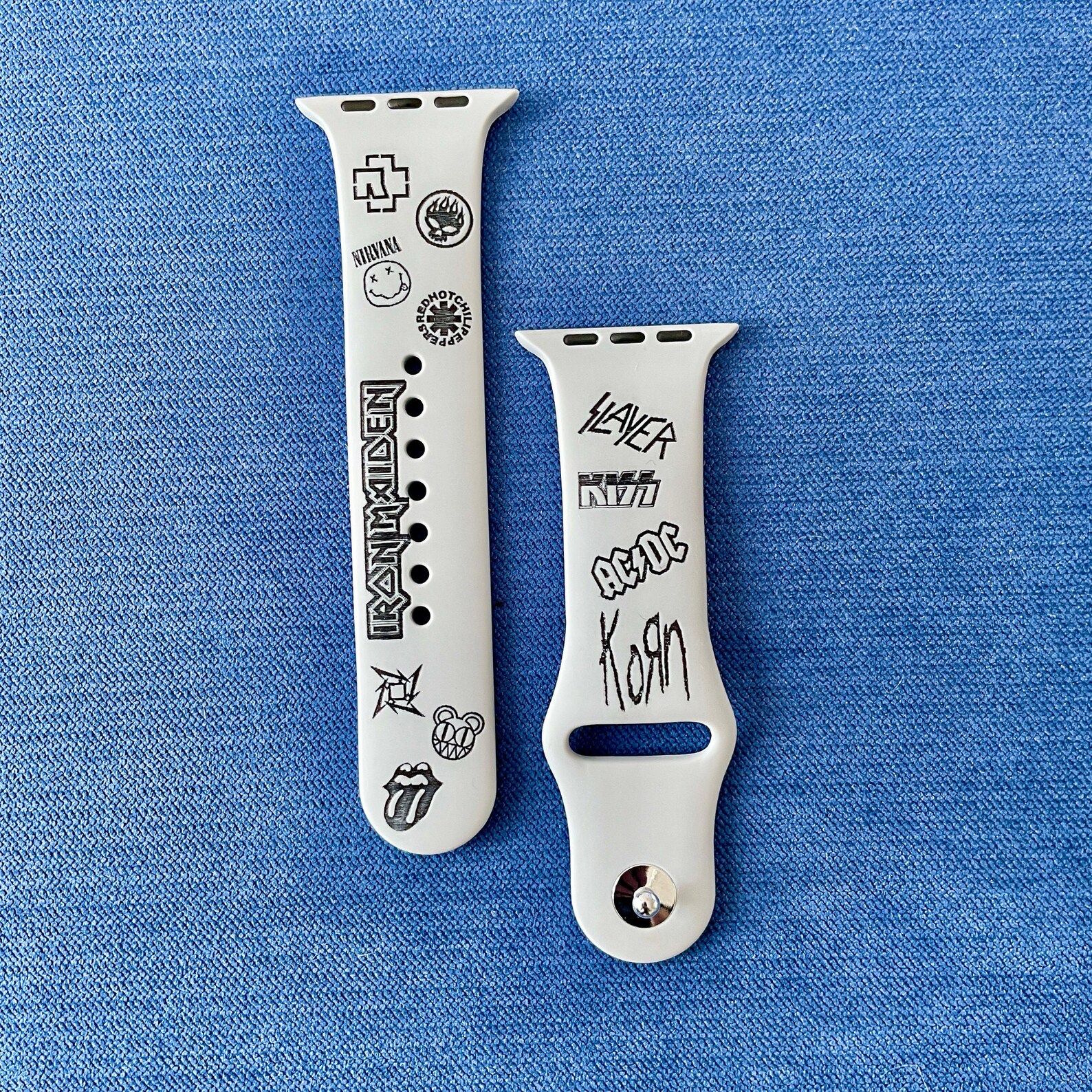 Rock Metal Band Heavy Metal Laser Engraved Apple Watch Band Strap ...