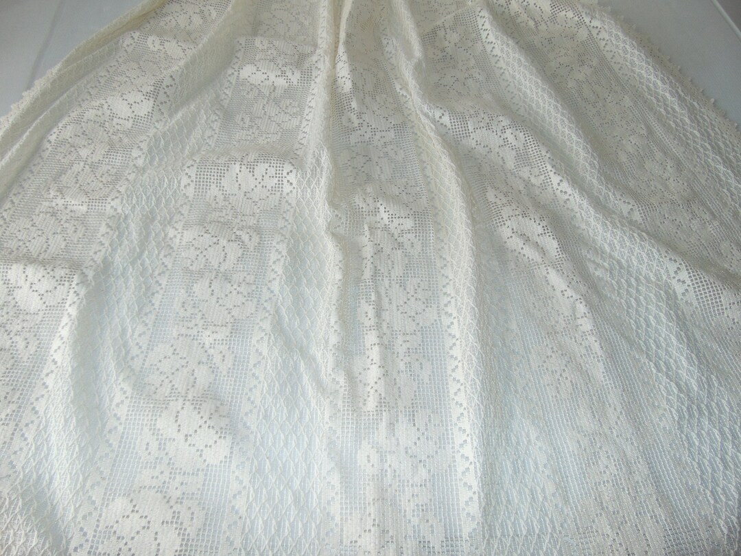 70s Four Pieces Net Curtains Panel Mid Century Curtains Cotton - Etsy