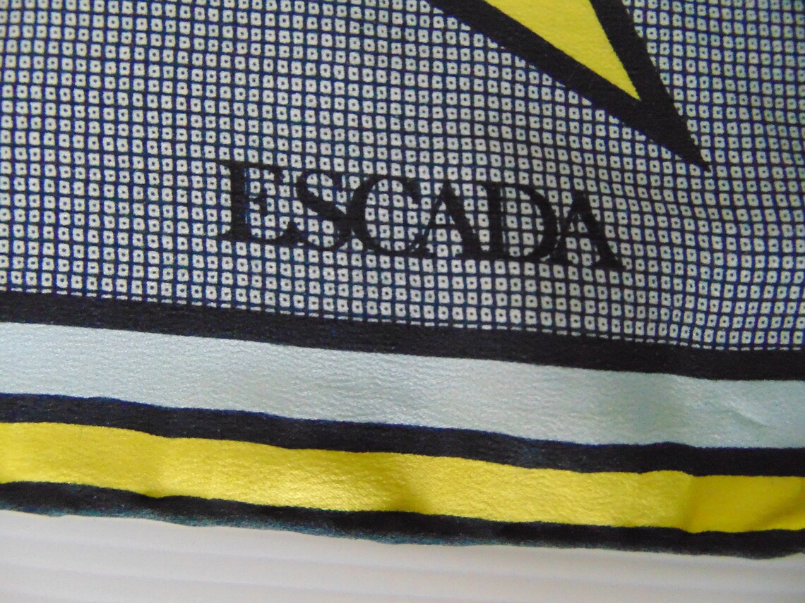Vintage Escada Graphic Print Silk Scarf Luxury Shawl - Etsy